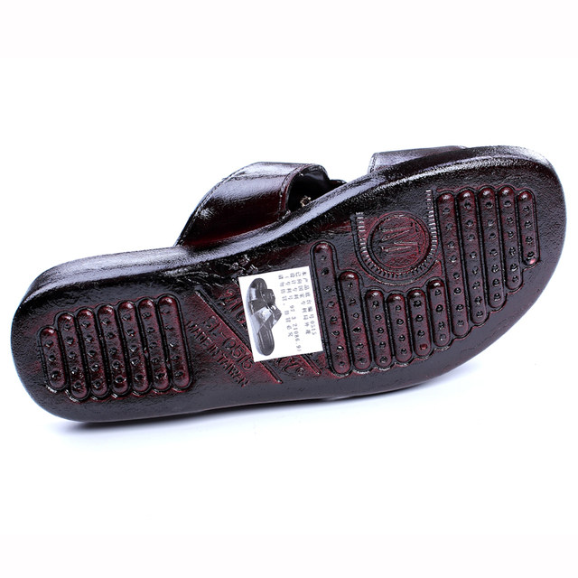 21Century men's glue oil drag classic middle -aged elderly slippers Dad ...