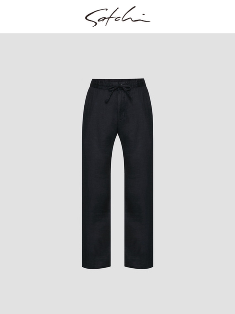 SATCHI men's casual pants for spring new linen cool straight high-end ...