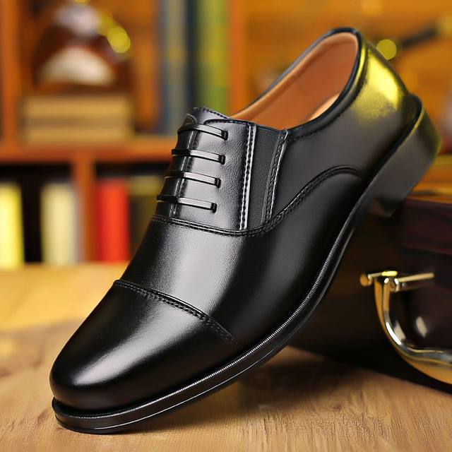 Business leather shoes men's three-joint spring and summer formal work ...