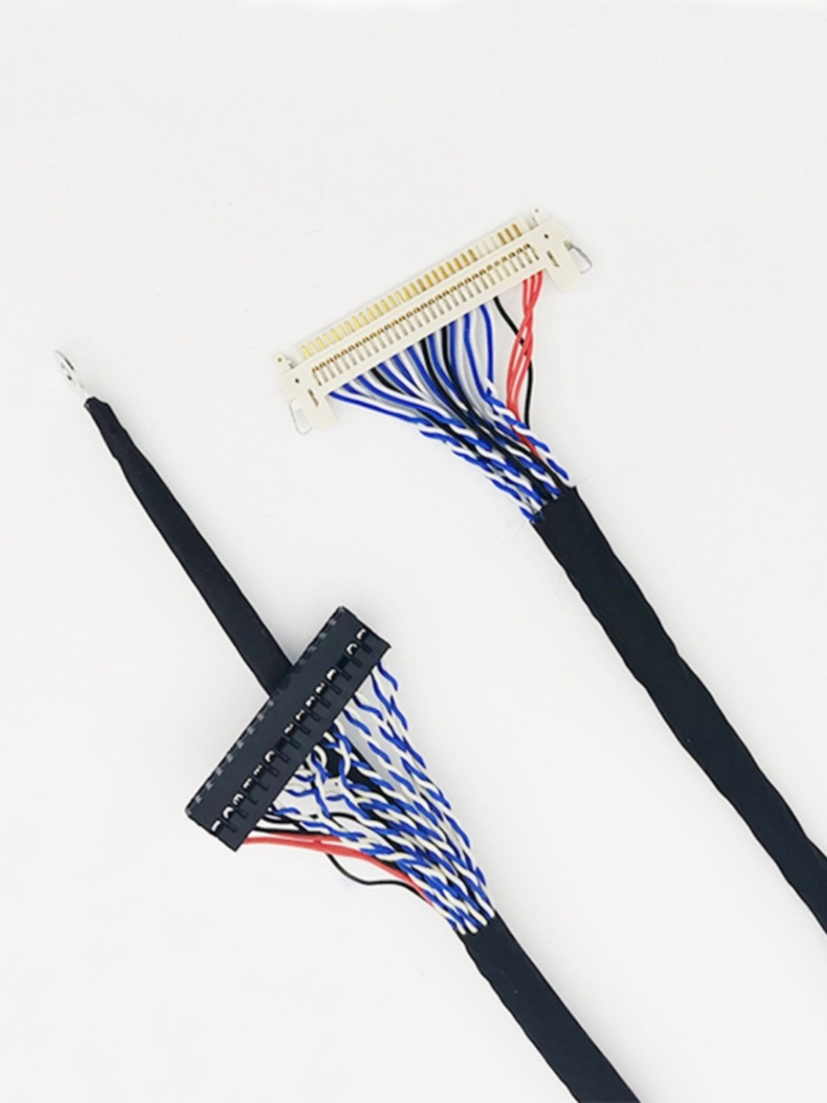 Dual 8-Pin LCD Screen Cable - 30-Pack (25cm/50cm) with Grounding