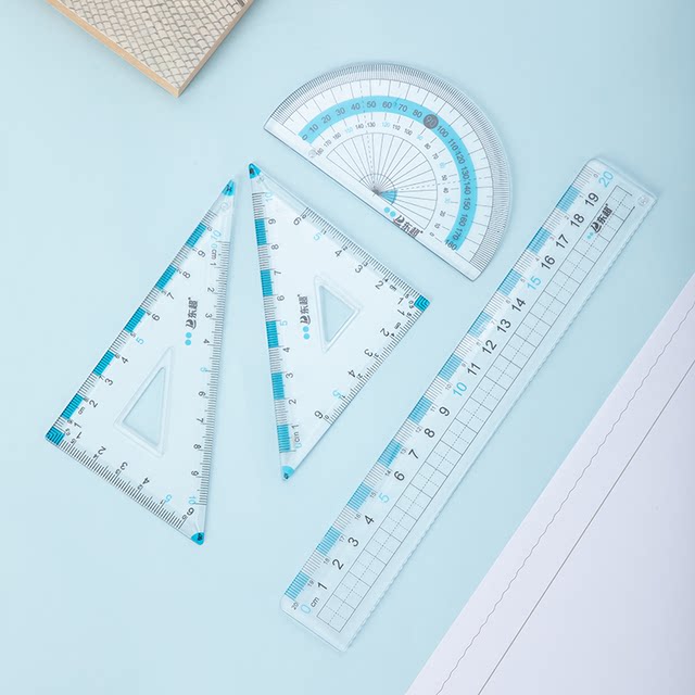 Anti-myopia large digital ruler set ruler triangle protractor multi ...