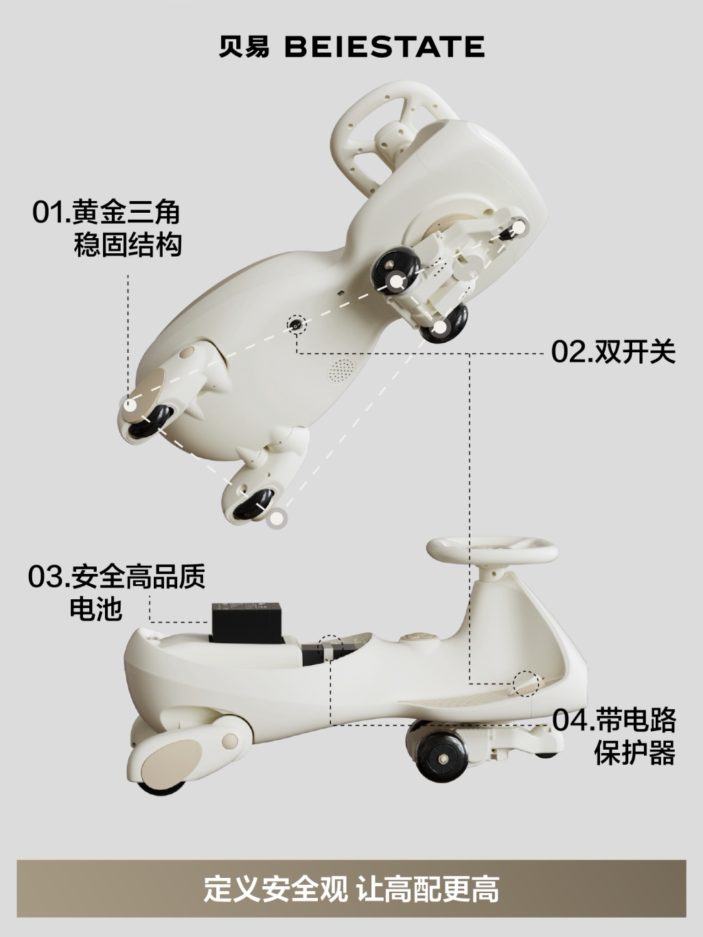 Ikb Linghangjia Electric Twist Car - Ride-On Toy for Kids