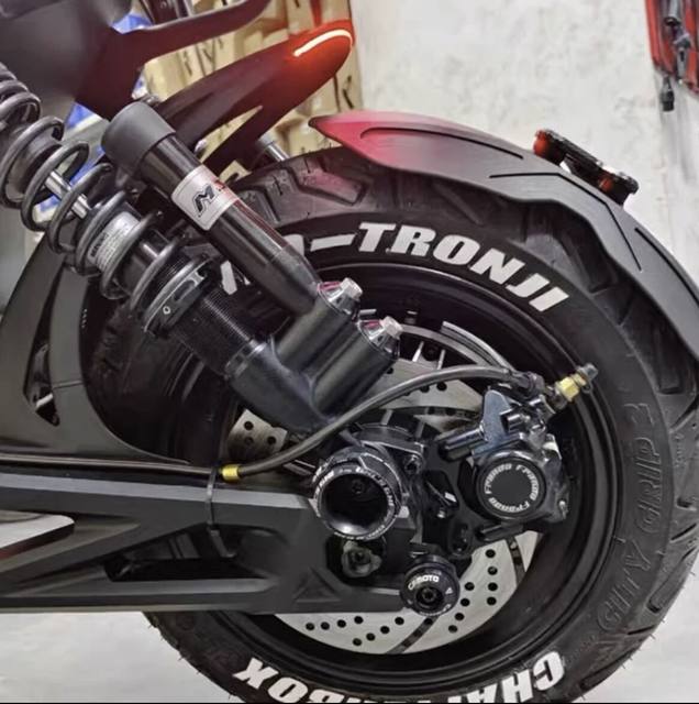 No. 9 Mechanic Mmax110 modified rear fender with light, flat fork ...