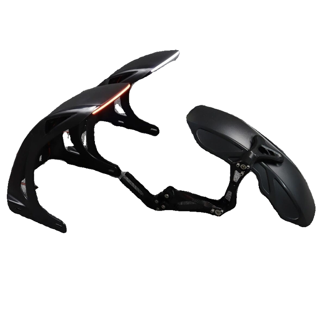 No. 9 Mechanic Mmax110 modified rear fender with light, flat fork ...