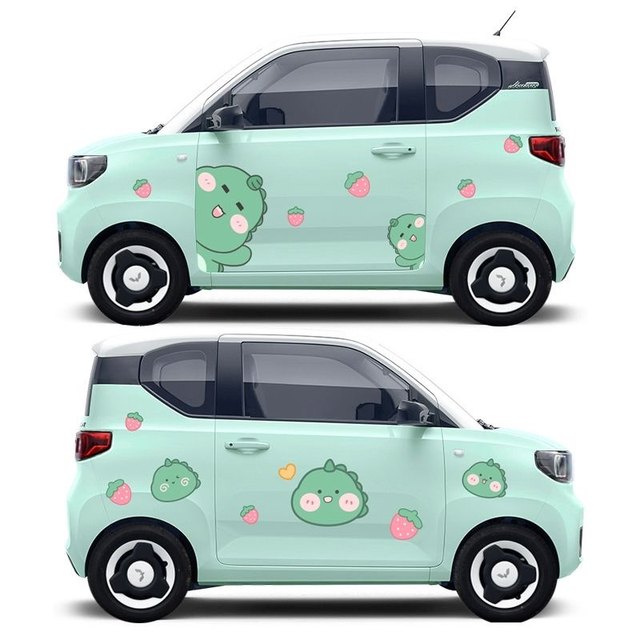 Wuling Hongguang miniev car sticker cute little dinosaur strawberry ...