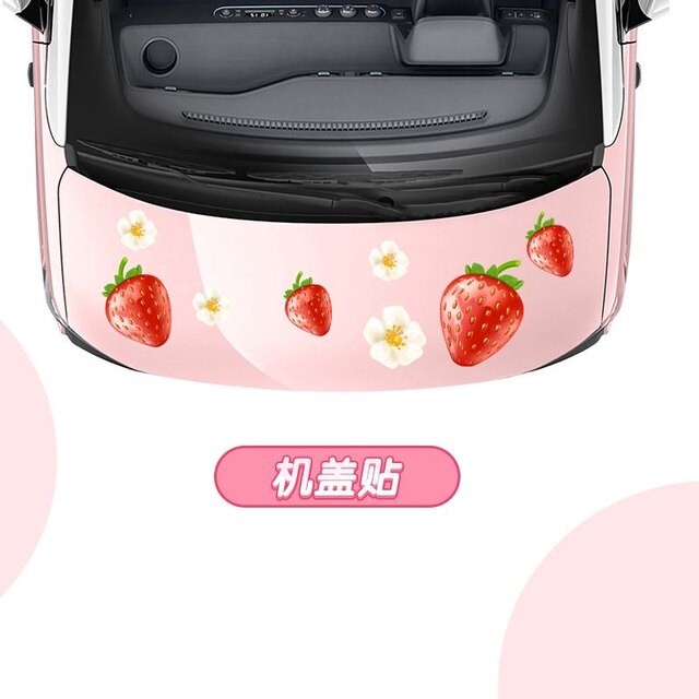 Suitable for Wuling Hongguang miniev macaron car sticker pink fruit ...