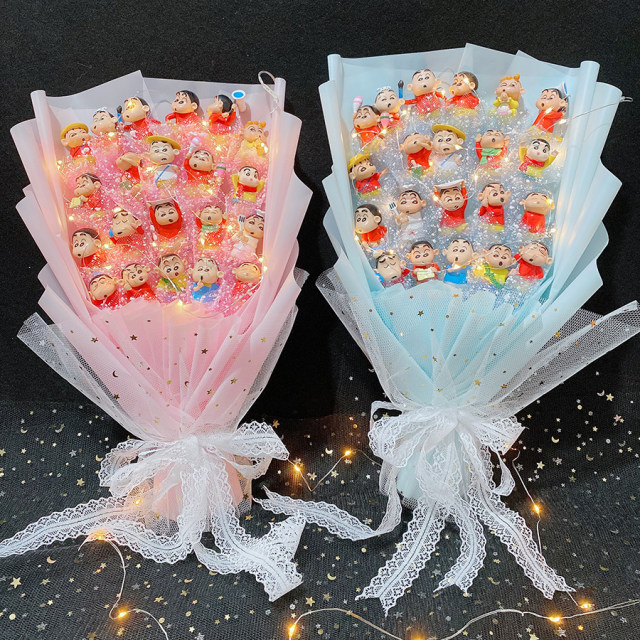 Crayon Shin-chan Doll Cartoon Bouquet for Girlfriend Birthday Gift Best ...