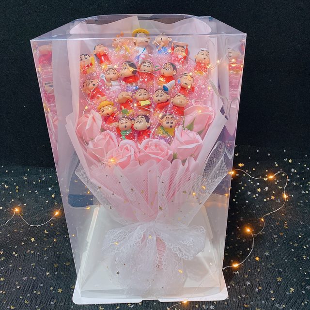 Crayon Shin-chan Doll Cartoon Bouquet for Girlfriend Birthday Gift Best ...