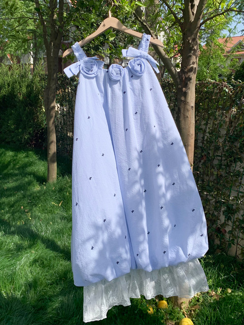 Ruan Ruan homemade/broken ice blue 2025 summer new niche sweet age ...