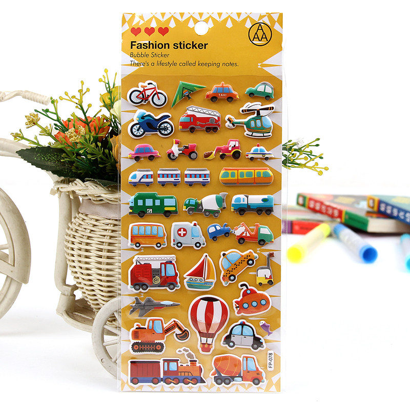 3D Car Stickers - 4 Pack Thick Foam Convex Design