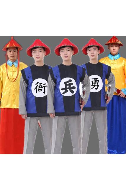 The Qing Dynasty Yuqian guard officer and soldiers served the Royal Lin ...