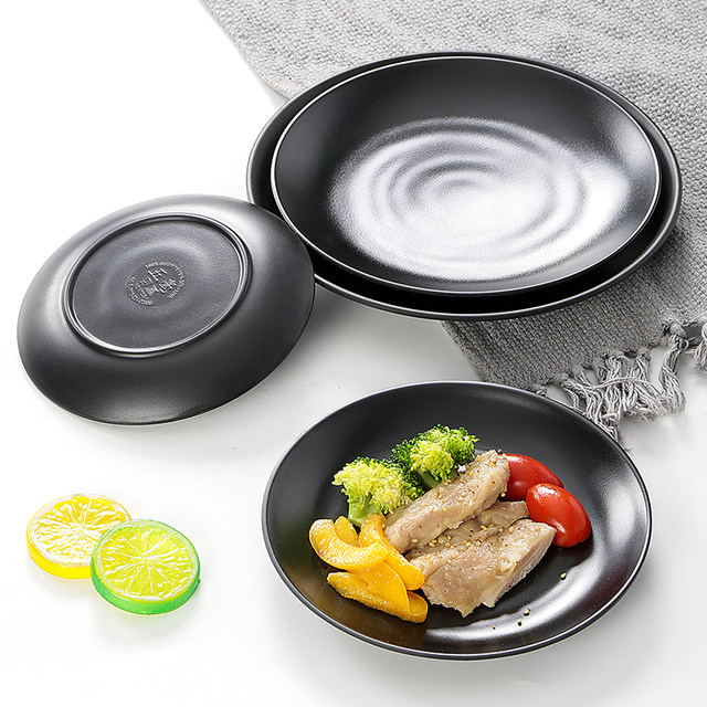 Metamine plate hot pot side dishes barbecue cold dishes barbecue black ...
