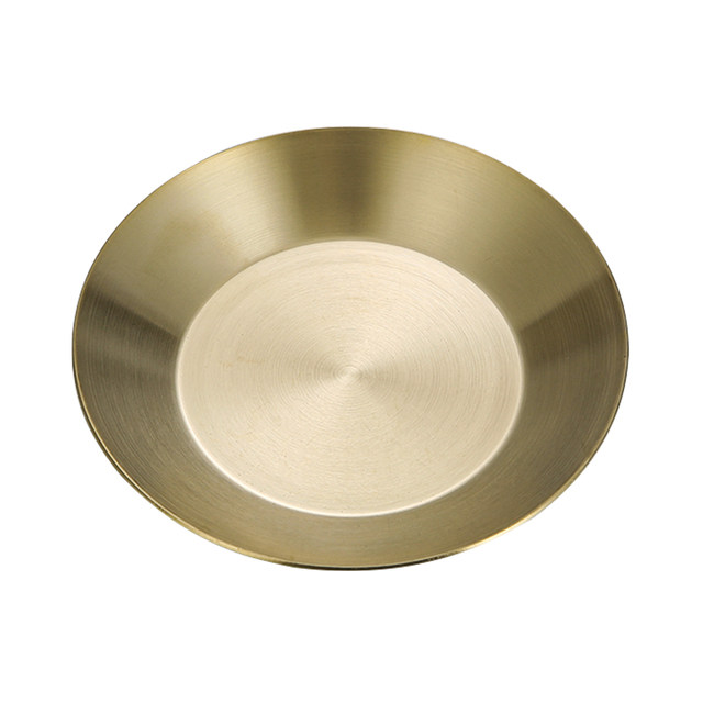 Korean 304 stainless steel gold single -layer snack disc