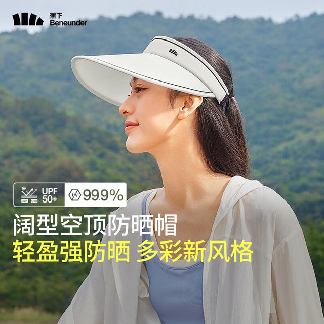 Banana under the broad sun hat women's UV protection large brim beach ...