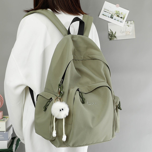 Schoolbag female college student niche design simple lightweight large ...