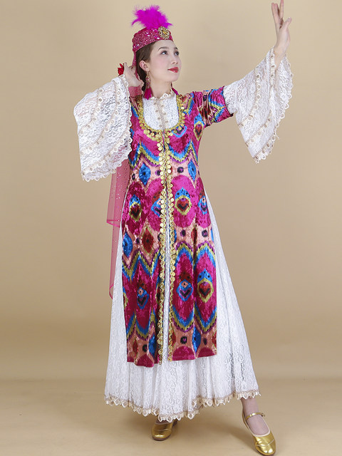 Xinjiang dance vest 2025 new style gold velvet Adress ethnic style ...