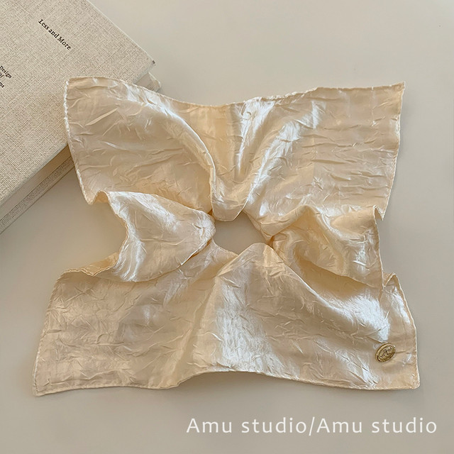 High-end shiny face square scarf hair circle large intestine circle ...