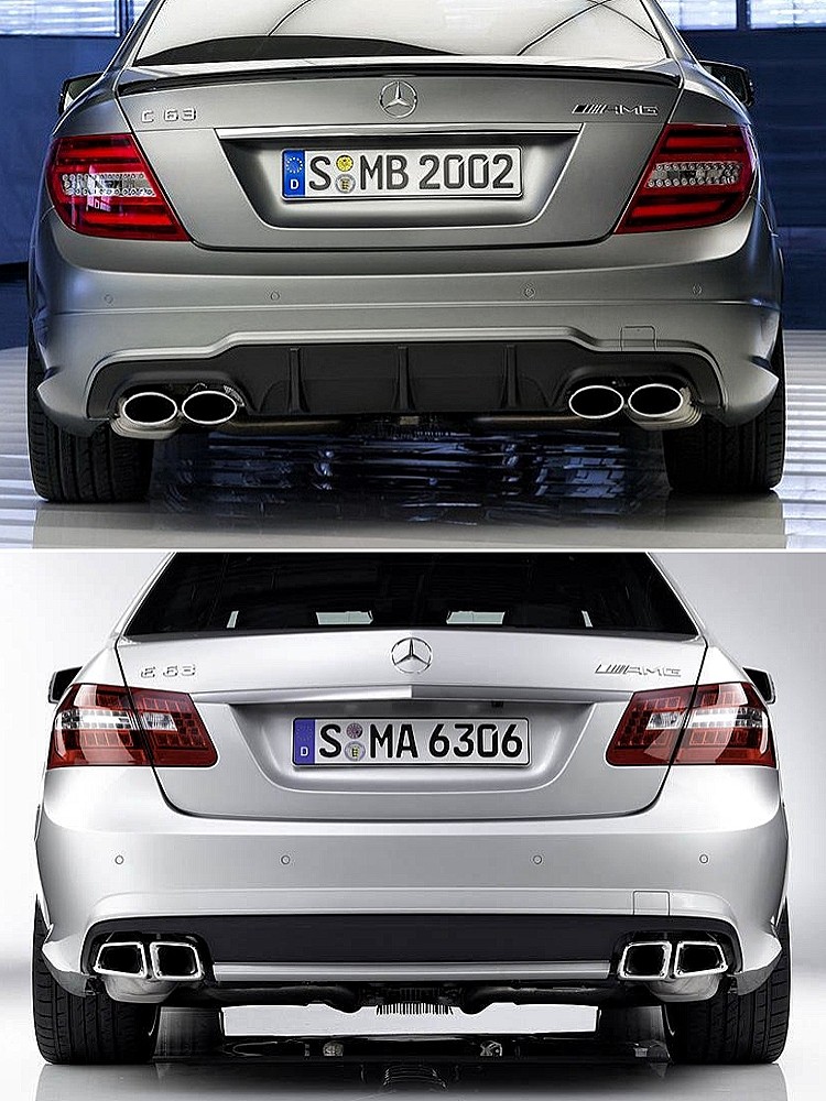 Dex.ty Auspuff Endrohr für Mercedes-Benz C-Klasse W204 & E-Klasse W212 ...