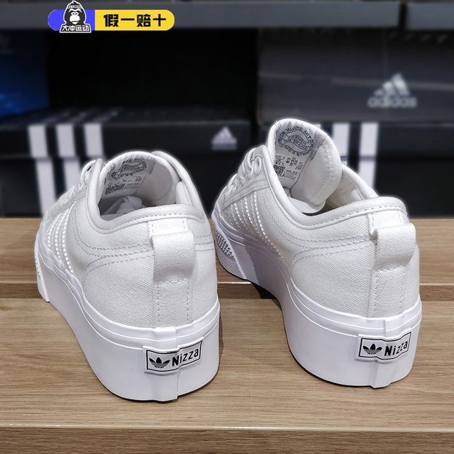 adidas thick sole shoes Adidas Clover white shoes women's shoes low top ...