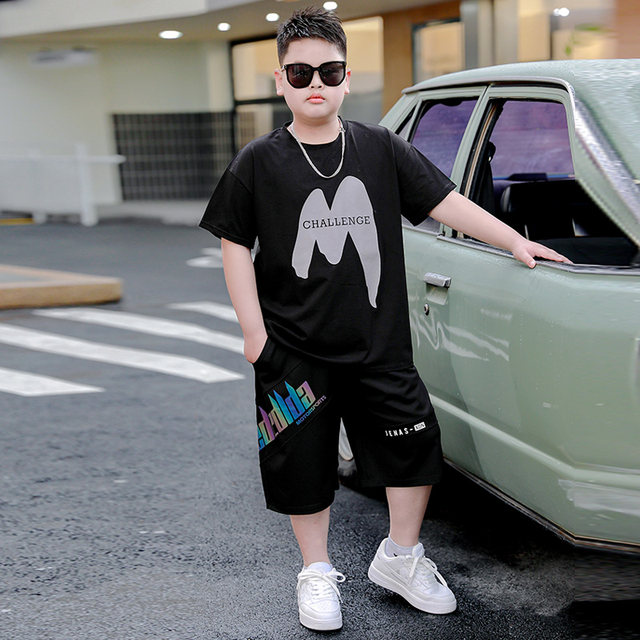 Fat middle-aged and older children's summer clothes plus fat and plus ...