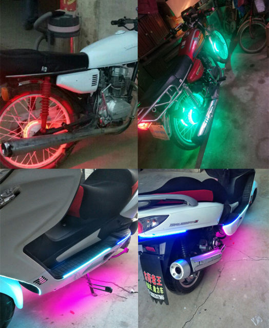 125 motorcycle modified lanterns with flowing water light strips ghost ...
