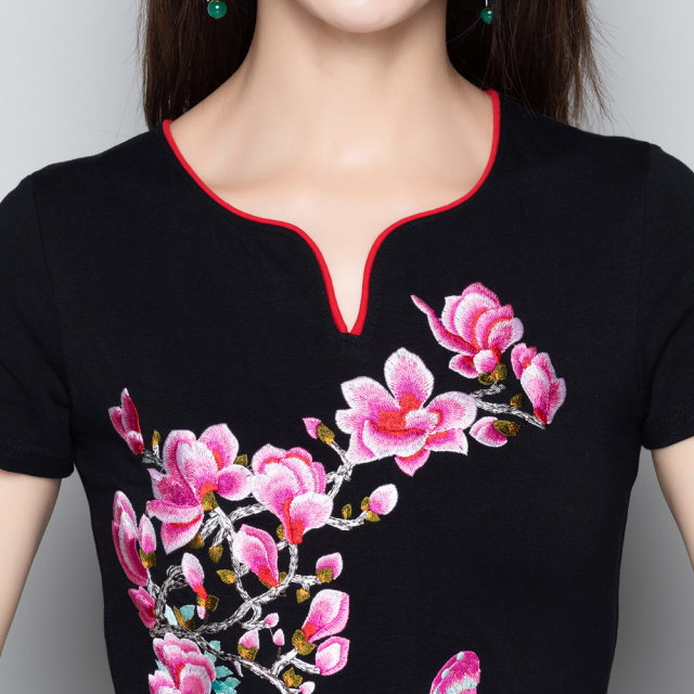 Guo Chao Chinese style original design retro short -sleeved temperament ...