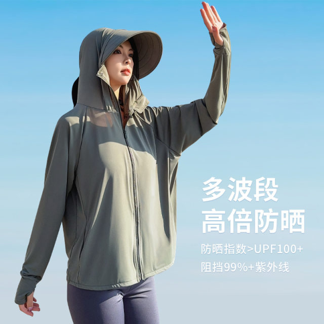 Sunscreen clothing women's summer new ice silk regular outdoor riding ...