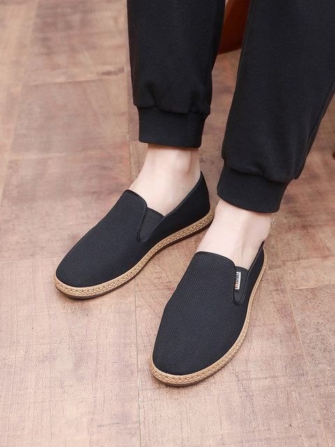 Old Beijing cloth shoes men's breathable and odor-proof casual shoes ...