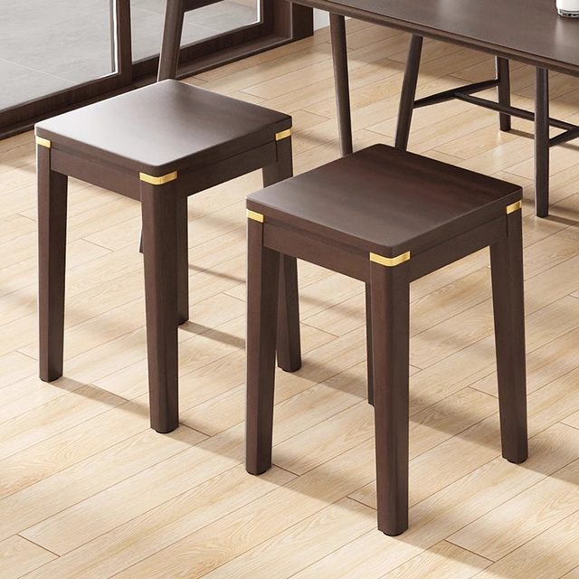 Solid wood stool for home doorway light luxury stackable dining chair ...