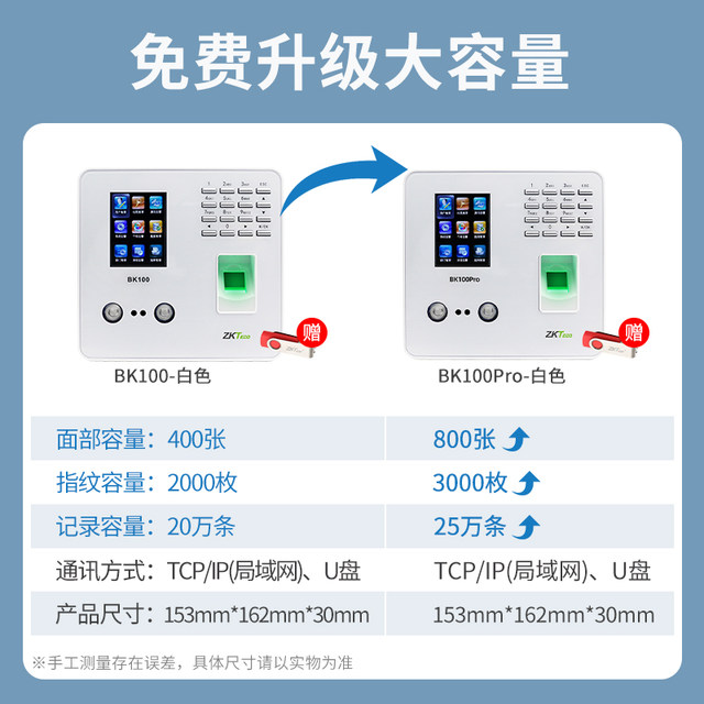 ZKTeco/Entropy Technology BK100 Facial Recognition Attendance Machine Swipe Face Fingerprint ...