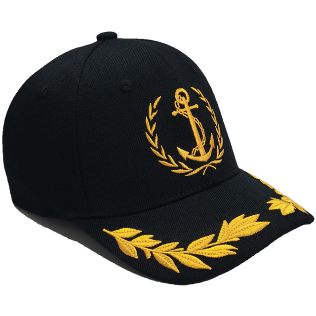 Spot Wheat Hat Nautical Captain CAPTAIN Baseball Hat Men's ...