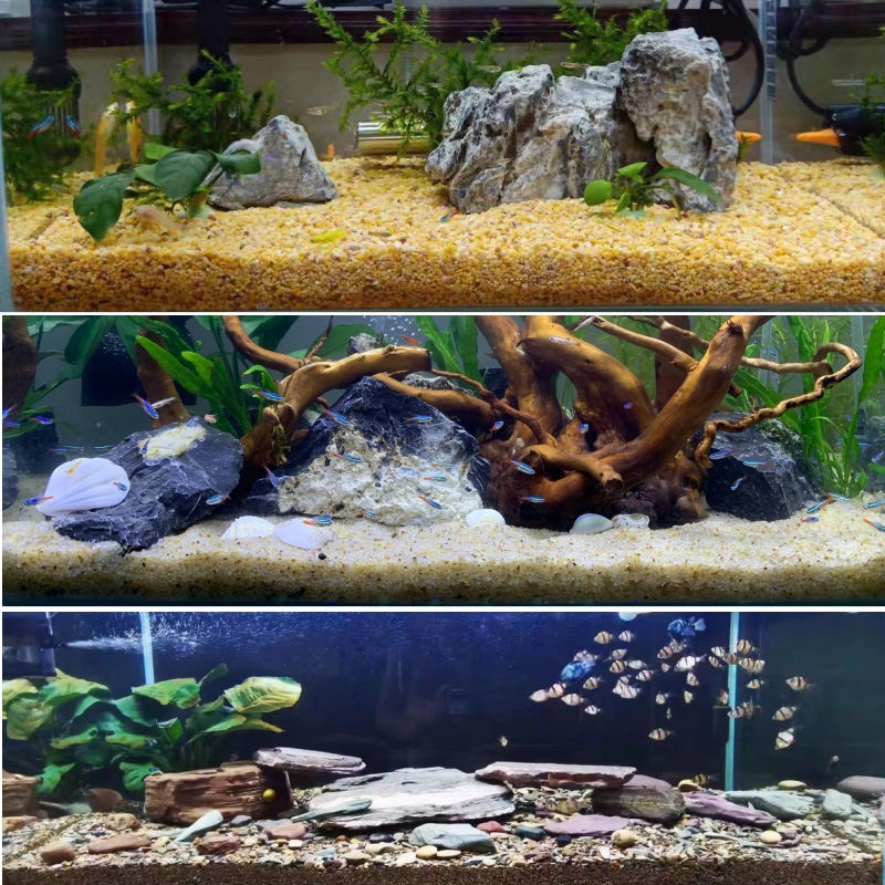 Natural crystal sand fish tank native bottom sand landscaping ...