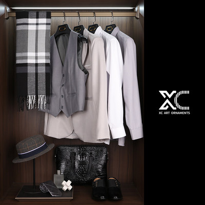 Model room clothes men's shirts vests ties accessories exhibition hall ...