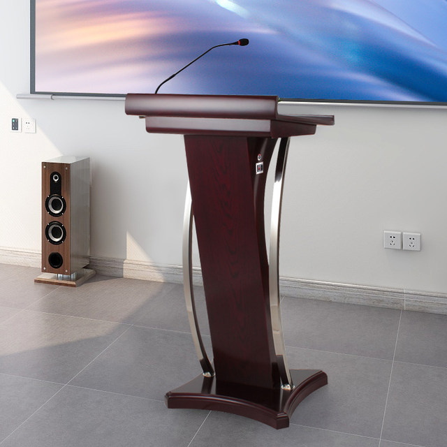 Curved conference room podium podium training podium solid wood podium ...