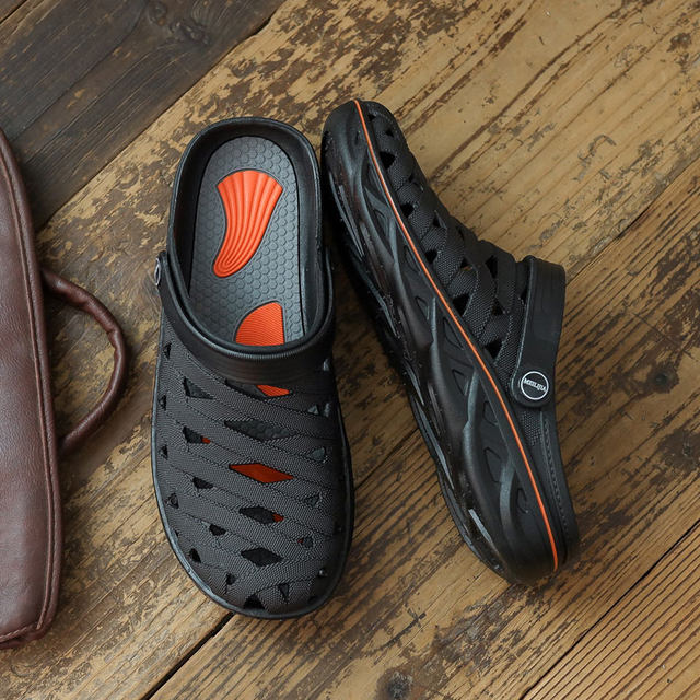 Waterproof hole shoes for men in summer anti-slip wear-resistant soft ...