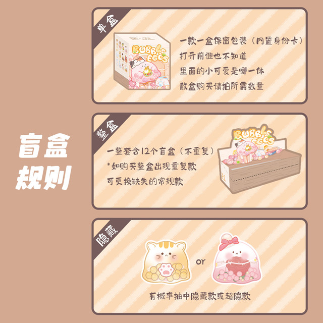 Genuine poached egg second generation full of sandwich blind box girl ...