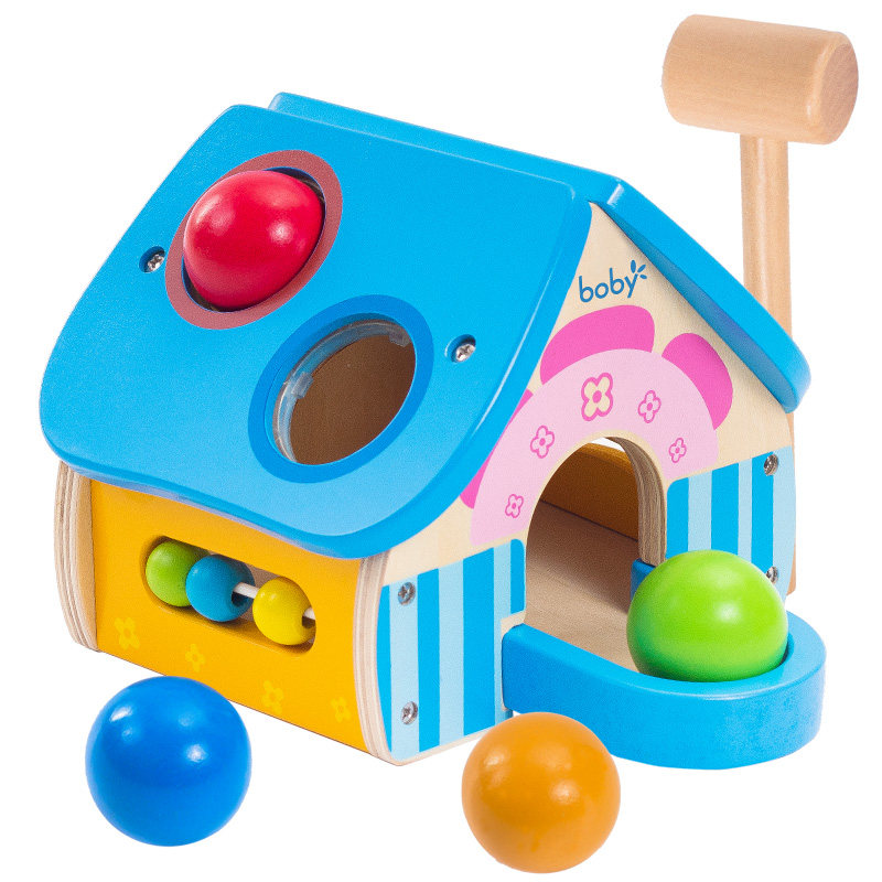 Boby Wooden Hammer Toy - Montessori Early Educational Toy for Infants ...