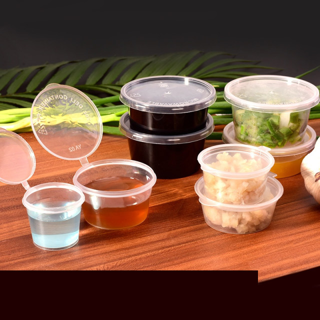 Disposable sauce cup sauce cup Try to eat cup sauce box plastic packing ...