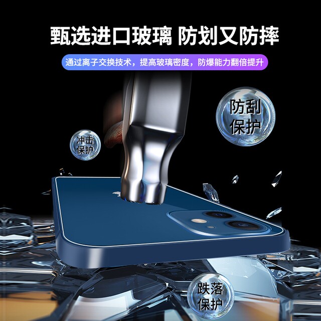 Apple 12 transparent glass back film is suitable for iPhone 12 Promax ...