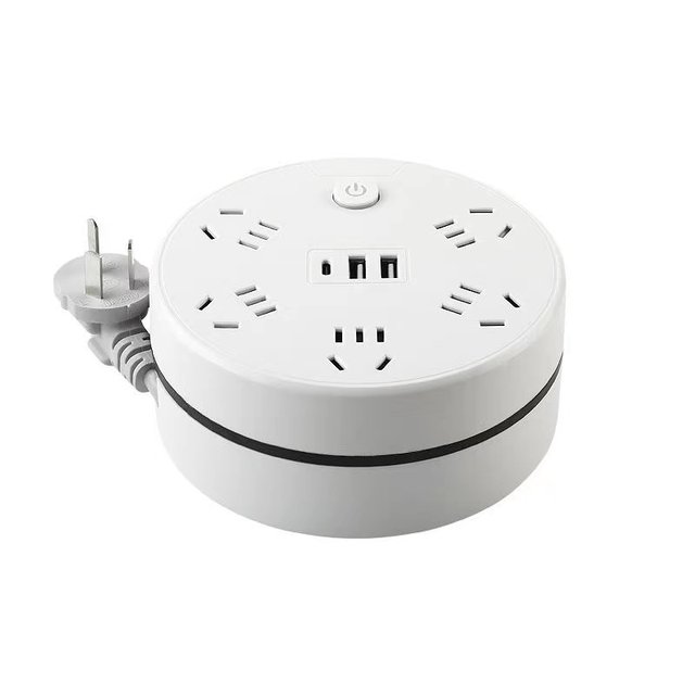 Retractable socket with line socket household electric plug row with ...