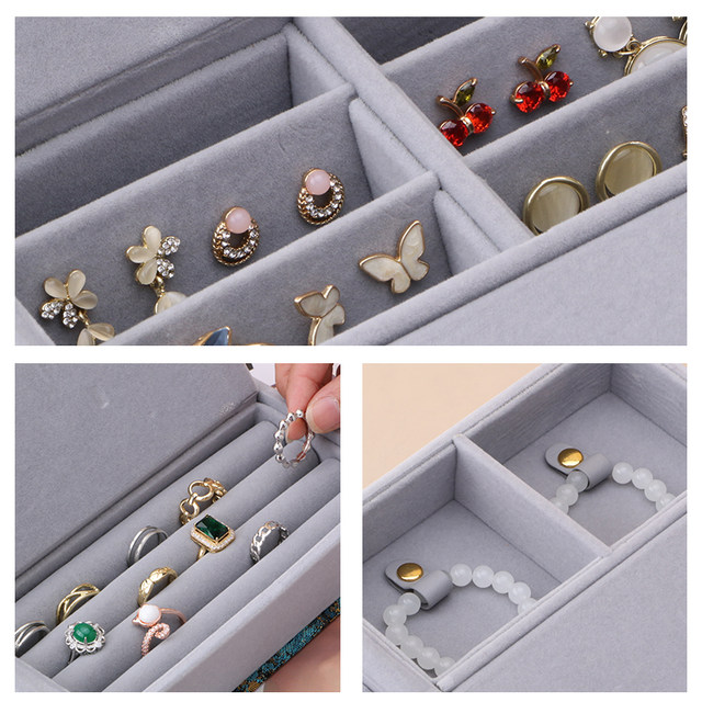 Jewelry box storage box new creative velvet book box necklace pendant ...