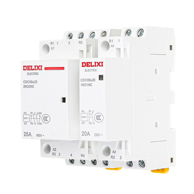 Delixi 220V household AC contactor CDCH8S normally open 40A hotel 20A small 25A single-phase P ...