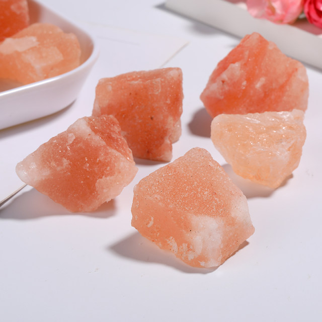 Natural Himalayan Crystal Orange Salt Rooding Fragrant Stone Mine Mine ...