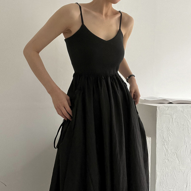 Korean Chic Summer French Niche U-Neck Off-Shoulder Ruched Waist ...