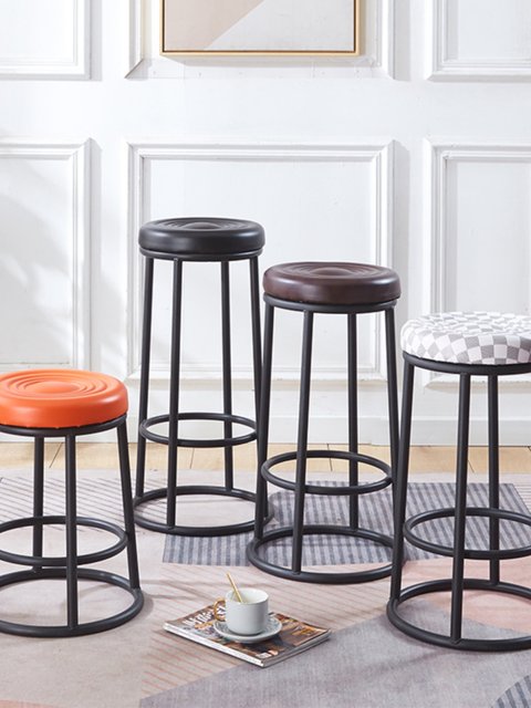 High chair, bar stool, bar front desk, high stool, round high stool ...