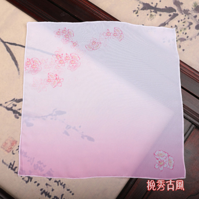 3 Hanfu handkerchiefs, ancient style prints, Tencel chiffon, Chinese ...
