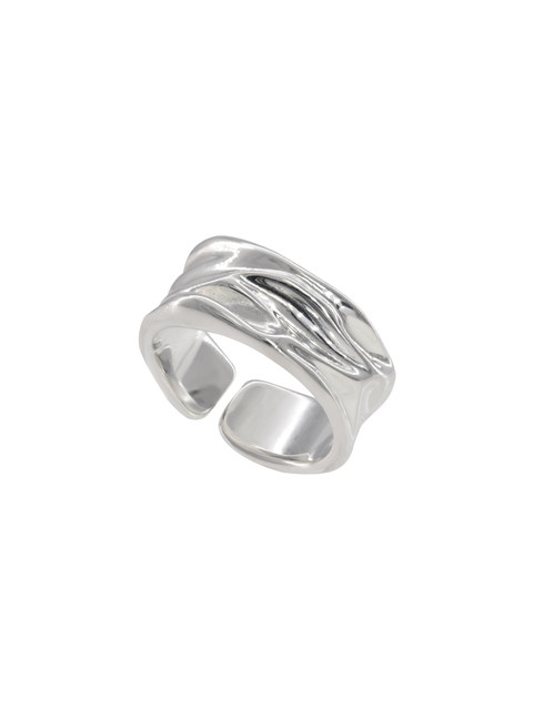 suzyacc kr sterling silver wrinkle textured ring simple niche design neutral style adjustable ...
