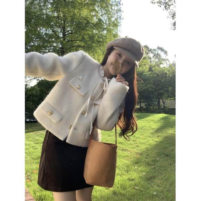 Small fragrance style short wool jacket for women's spring 2025 new ...