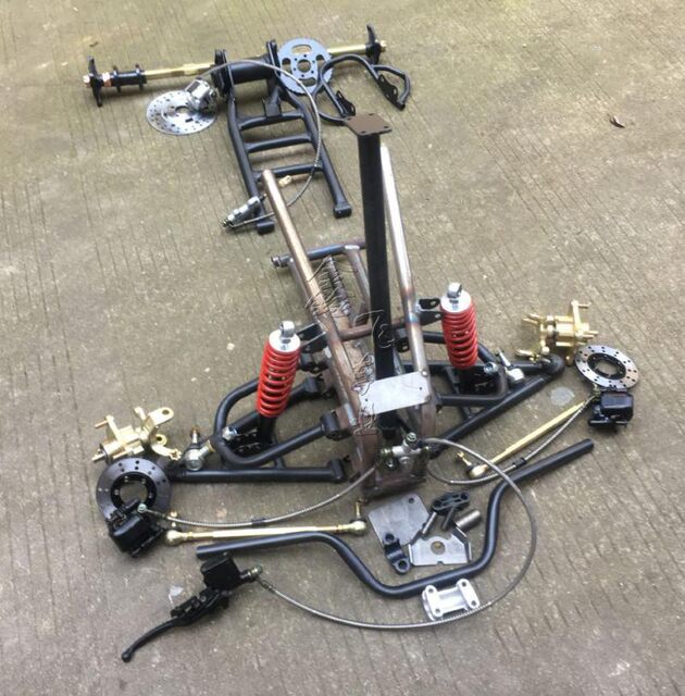 DIY modified kart accessories homemade four-wheeled vehicle front and ...
