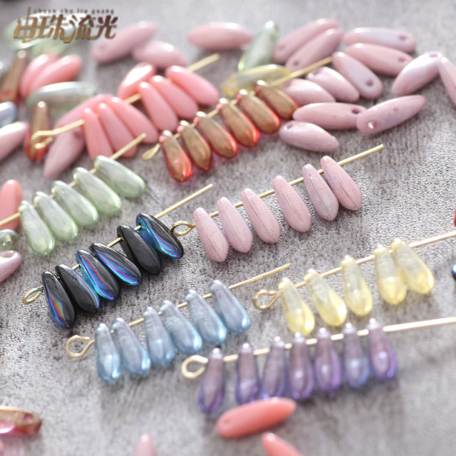 Czech imported retro sword-shaped beads 3*11mm jewelry DIY accessories ...